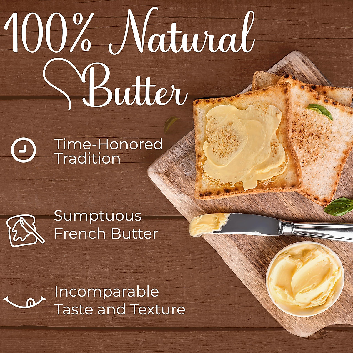Beurdell French Salted Real Canned Butter 100% Natural Pasteurized Butter A real butter from France | Great For Hurricane Preparedness Emergency Survival Kit Great For Cooking, Baking Pack of 6