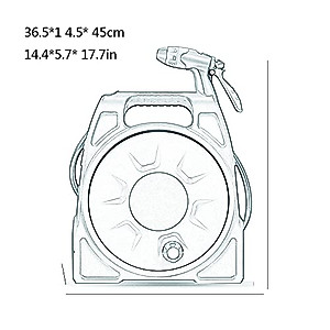Retractable Garden Hose Reel Portable Simple Household Hose Reel Car With Spray Nozzle And Standard Connector + Plastic Foam Pot Garden Plastic Mini Rolling Hose Reel Various Lengths Of Water Hoses
