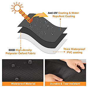 4ft Firewood Rack Cover-600D Oxford Fabric Heavy-duty Waterproof Wood Rack Cover for Firewood,Weather Protection PVC Coating Log Rack Cover for Outdoor&indoor Firewood Cover(48*24*42",Black)