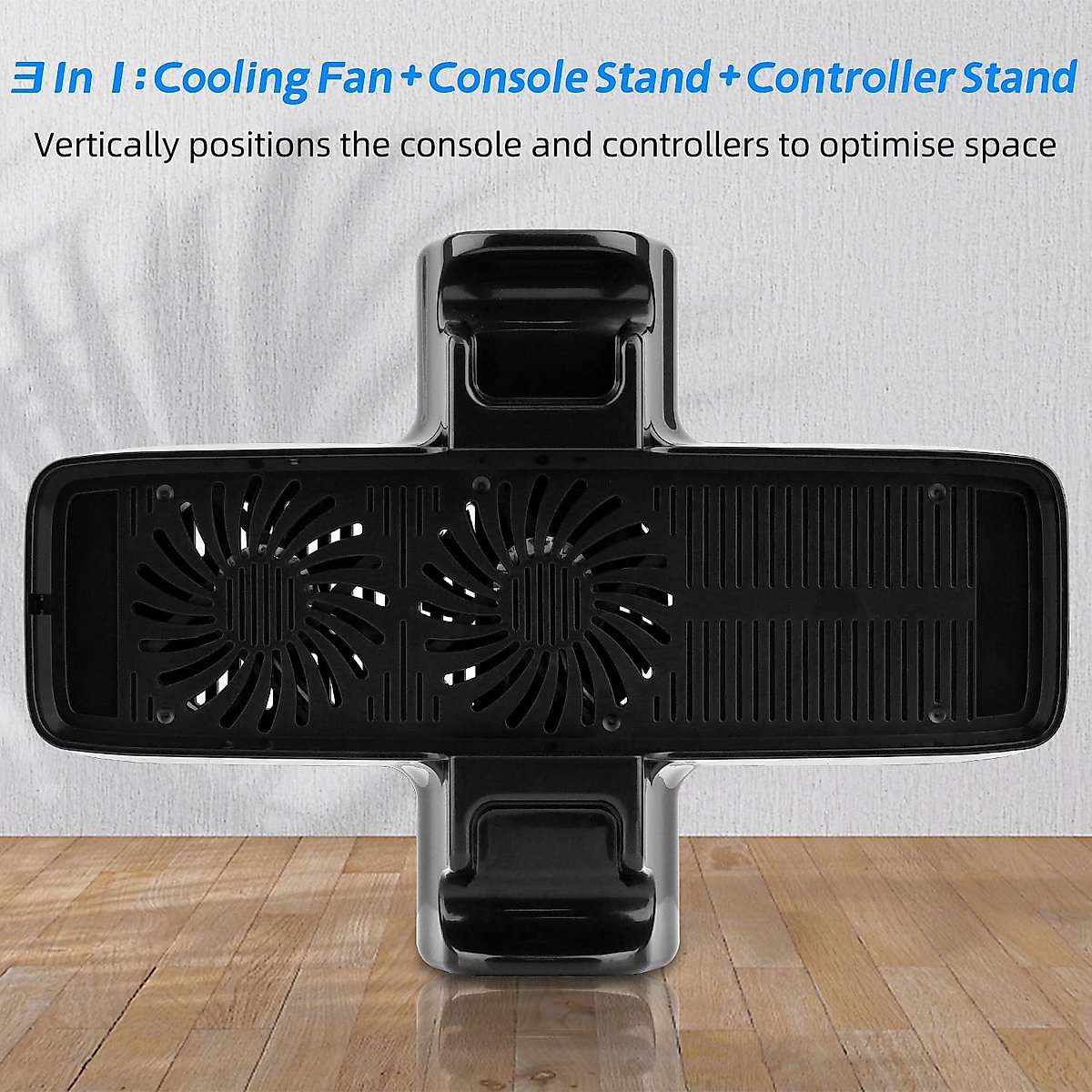 OSTENT 3 in 1 USB Cooling Fan + Console Controller Stand for Microsoft Xbox 360 Slim