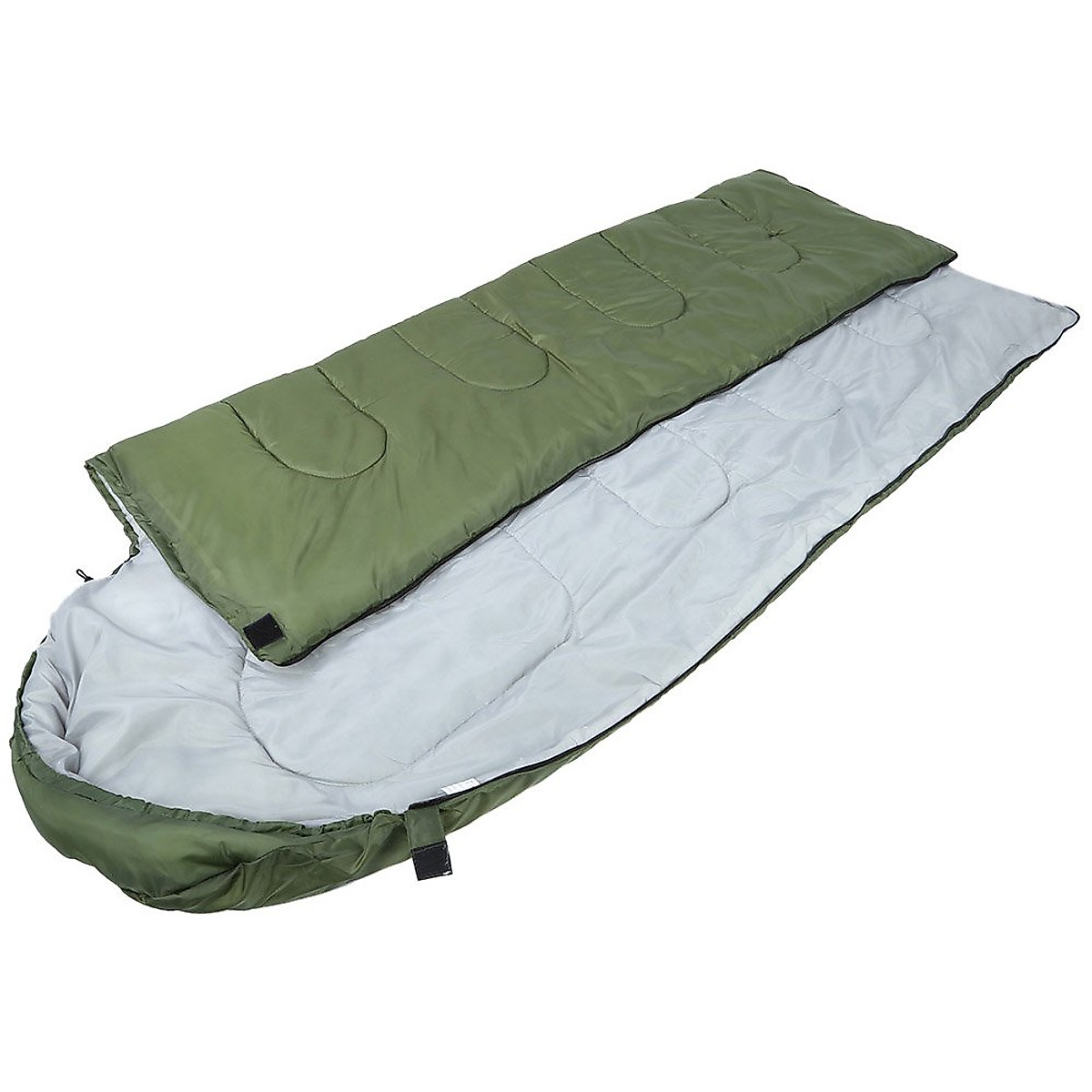 yelesley Outdoor Sleeping Bag Thermal Envelope Hooded Waterproof Sleeping Bag Lazy Bag Travel Warm Sleeping Bags Camping Hiking (Black)