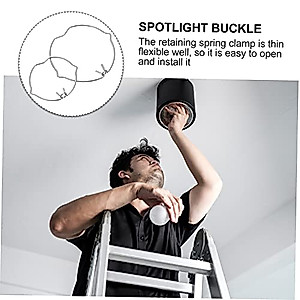 OSALADI 12pcs Spotlight Fixing Buckle Ring Spotlight Round Light Bulbs Spring Bulbs LED Bulb Round Retaining Clip Spot Light Retaining Spring Clip Downlight Repair Parts Retaining Rings