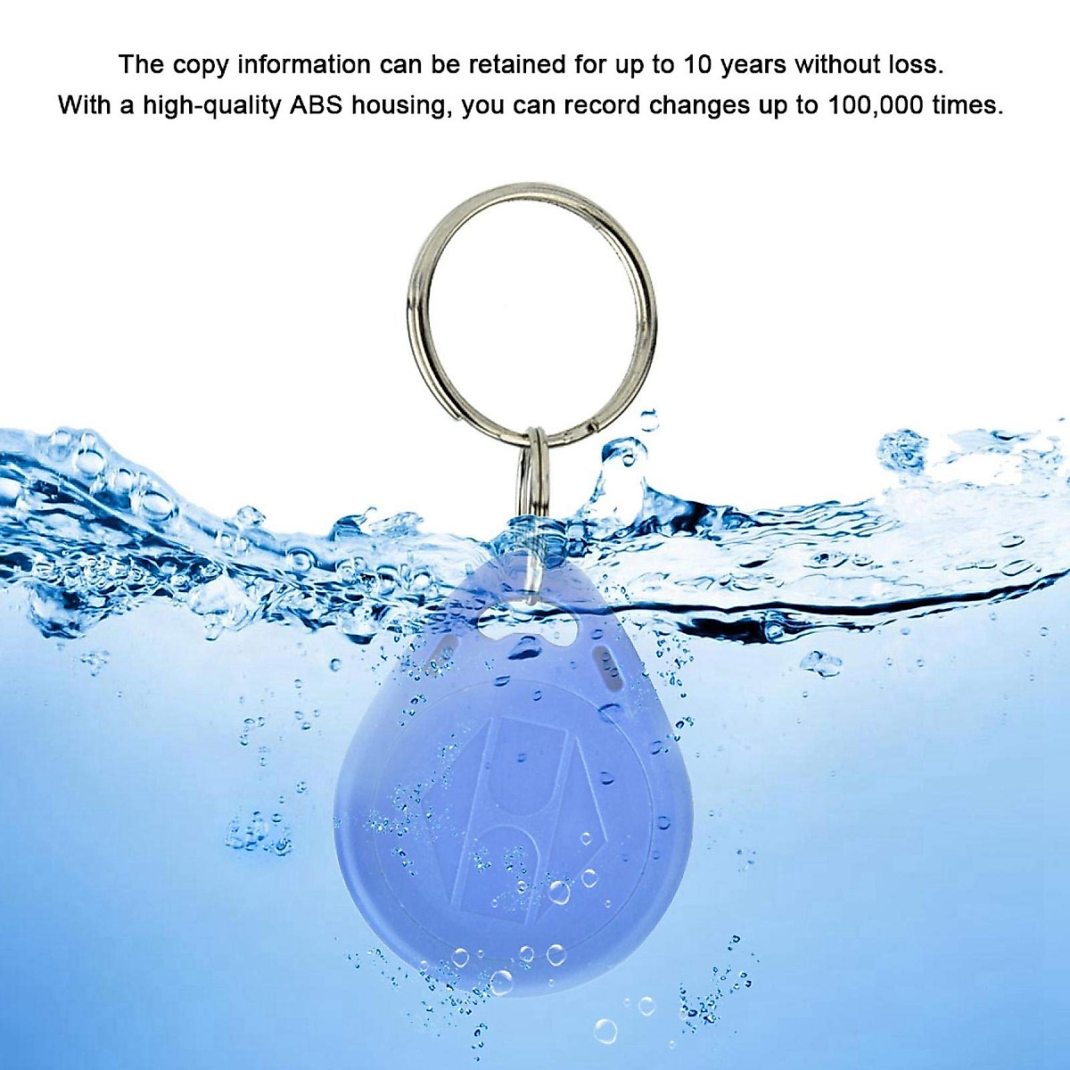 100 Pcs 125KHz RFID Key Fob Proximity ID IC Card Token Tag Keypad Card Keychains RFID Proximity Card Key for Access Control(ID)