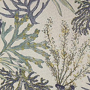 eLuxurySupply Fabric by The Yard - Upholstery Fabric, Rayon Cotton Blend for Furniture and DIY Projects - Sewing Material/Fabrics- Coral Reef Oceanside Pattern