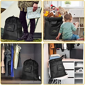 aceyoon 2PCS Extra Large Travel Laundry Bag, 43.5x27.6 inch Collapsible Drawstring Dirty Clothes Storage Bag Waterproof Travel Organizer Bags Fit for Home Travel and College Dorm