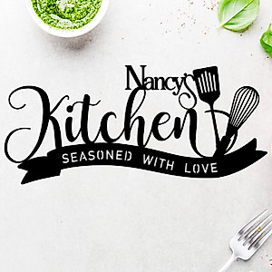 Personalized Metal Sign for Kitchen, Nana's Kitchen Sign, Mom's Kitchen Sign, Kitchen Wall Decor, Custom Kitchen Signs, Personalized Kitchen Gifts, Nana Mothers Day Gift, Kitchen Metal Wall Art