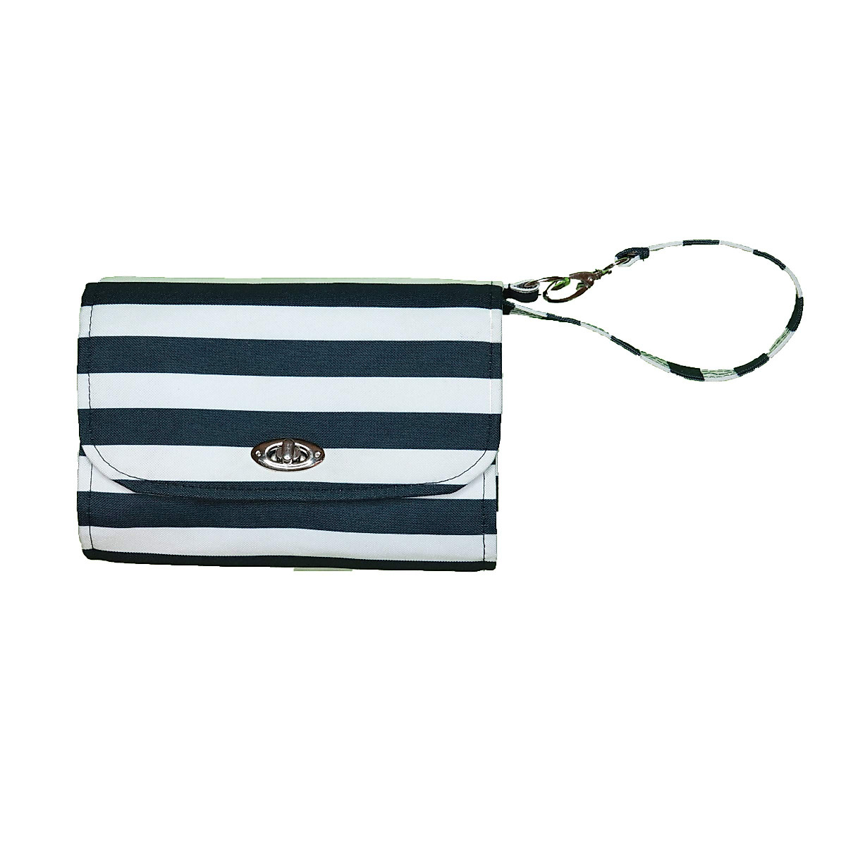 LillyBit Uptown Diaper Clutch (Black and White Stripes)