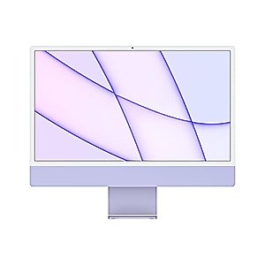 Apple 2021 iMac All in one Desktop Computer with M1 chip: 8-core CPU, 8-core GPU, 24-inch Retina Display, 8GB RAM, 256GB SSD Storage, Matching Accessories. Works with iPhone/iPad; Purple