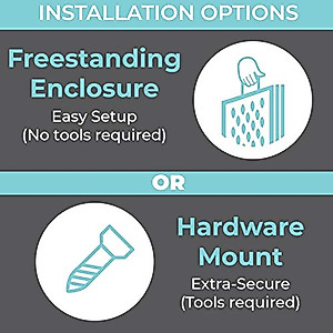 Toddleroo by North States 3 in 1 Metal Superyard: 151" long extra wide baby gate, barrier or play yard. Hardware or freestanding, 6 panels, 10 sq.ft. enclosure (30" tall, Taupe)