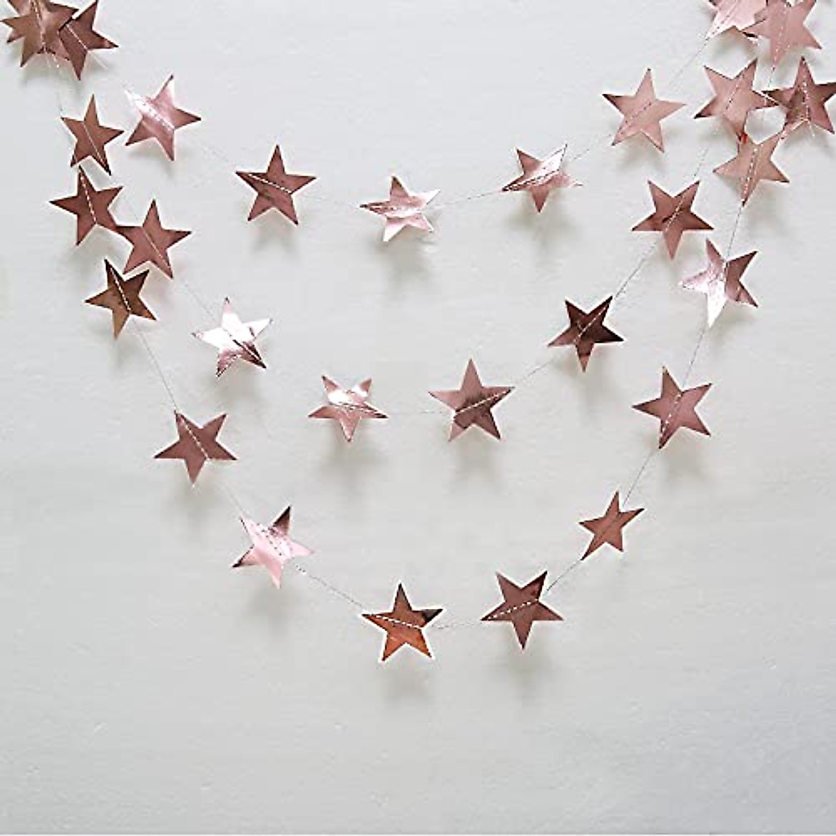 Rose Gold Twinkle Little Star Moon Garland Planet/Constellation Party Decorations Ramadan Crescent Garlands Stars Streamer Banner Kids Birthday/Bdau Wedding Anniversary Baby Shower EID Party Supplies