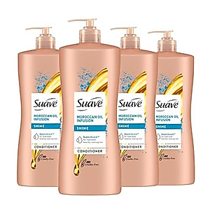 Suave Professionals Shine Conditioner, Moroccan Infusion, 28 Fl Oz (Pack of 4)