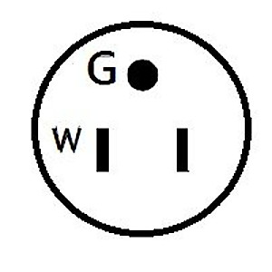 Parkworld 63531 Adapter General 3-Prong 15 AMP 5-15P Male to Generator 3-Prong 20 AMP Locking L5-20R Female (2 Feet)