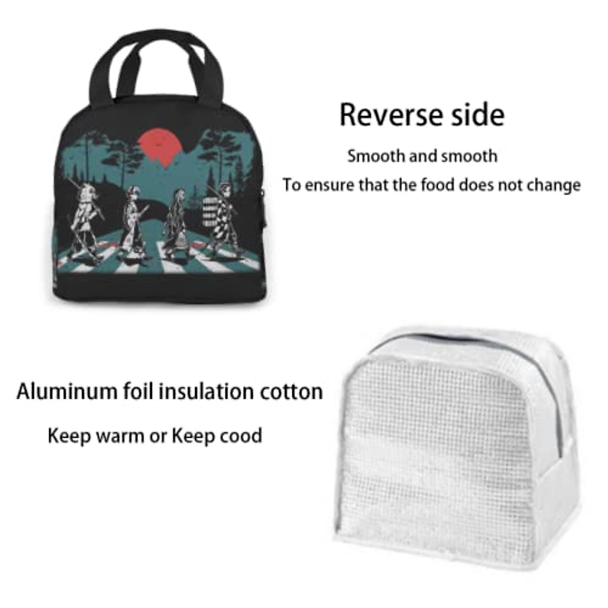 YRPCAI Boys And Girls Anime Lunch Bag Cartoon Reusable Insulation, Refrigerated Lunch Box Storage Bag 3-One Size