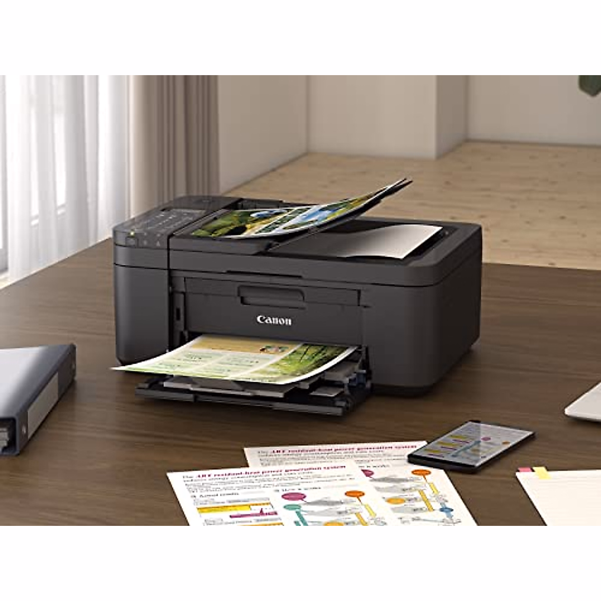 Canon Pixma TR-Series Wireless All-in-one Inkjet Printer with Copy, Scan, Fax and Mobile Printing + Bonus Set of NeeGo Ink and 6 Ft NeeGo Printer Cable