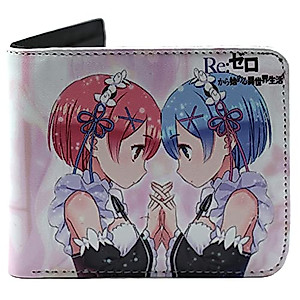 Amatensu Anime Characters Natsuki Subaru wallet Emilia wallet Ram wallet Rem wallet I