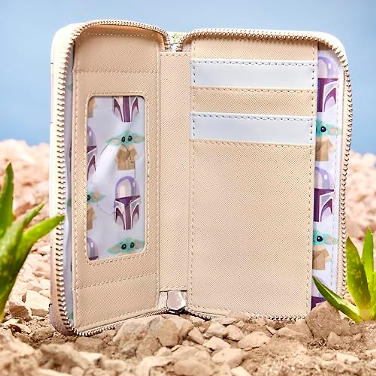 Loungefly The Mandalorian Grogu Stone Glow in the Dark Wallet, Amazon Exclusive