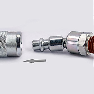 WYNNsky Industrial 1/4" NPT Male Thread Swivel Air Plug- 2 Pieces 1/4 inch Automotive Steel Swivel Coupler Plug