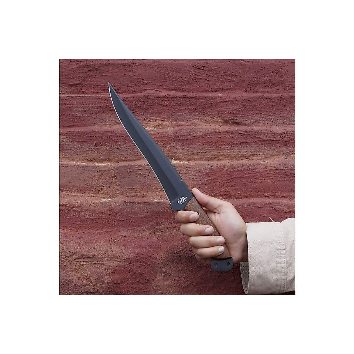 BUCKNBEAR KNIVES Best Hunting Knife – Hunting Knife and Sheath Custom Handmade High Carbon Black Fixed Blade Fishing Filet Knife (Burlwood handle) – BucknBear