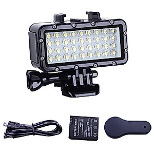 Suptig Diving Light High Power Dimmable Waterproof LED Video Light Fill Night Light Diving Underwater Light Waterproof 147ft for Gopro Hero 11 Hero 10 Hero 9 Hero 8 Hero 7 Hero 5/6/5S/4/3+Action Cam
