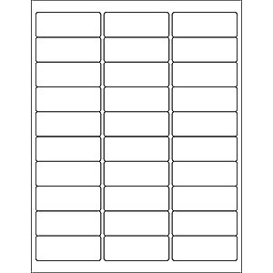 POLYSELLS 1"x2-5/8" Self Adhesive Address Labels, 30-UP Blank Shipping Labels, FUSKU, FBA Mailing Labels for Inkjet and Laser Printer, 3000 Sticker Labels (100 Sheets), 30 Labels per Sheet
