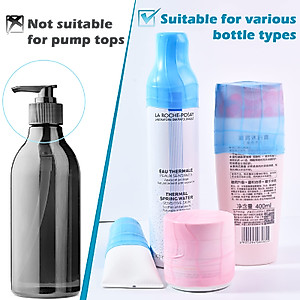 8Pcs Elastic Sleeve for Leak Proofing Silicone Travel Bottle Covers Leak Proof Sleeves for Travel Container in Luggage Reusable Silione Accessory for Travel Toiletries Shampoo Bottles