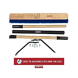 Harper 20201044 24 in. Indoor/Outdoor Dry All-Purpose Push Broom with Dual Bristles, for Dust, Gravel, Debris