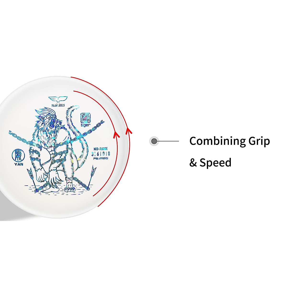 Yikun Disc Golf Mid-Range | Professional PDGA Approved Golf | Stable Discs Golf Midrange | 165-170g | Versatile Golf Disc Perfect for Outdoor Games and Competition[Dics Shade Color May Vary]