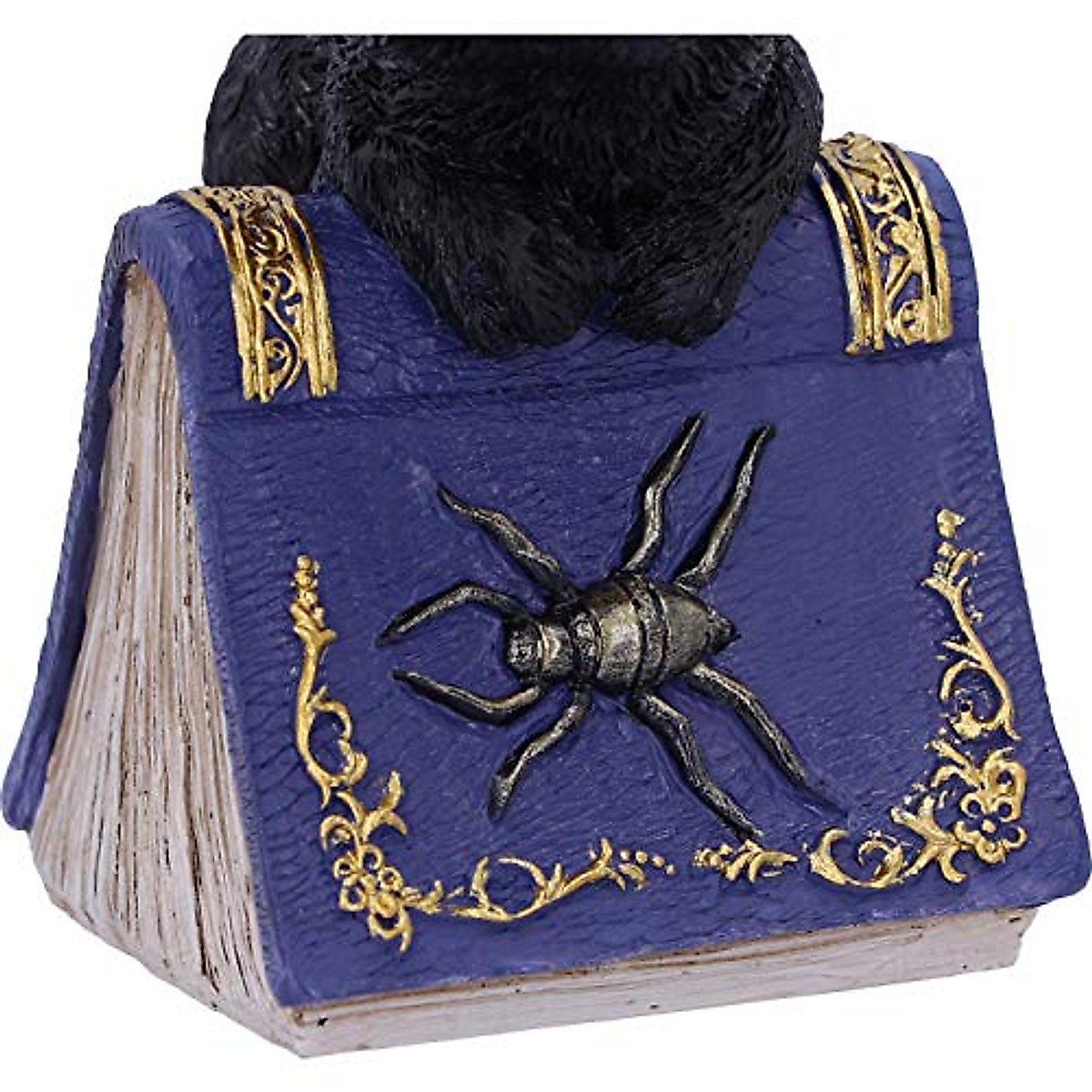 Nemesis Now Pocus Witch's Familiar Black Cat Figurine with Spellbook – Hand-Painted Resin Decoration for Witchcraft and Magic Lovers