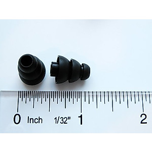 6pcs Small (S) Black Soft Triple Flange Replacement Eartips Earbuds Set Compatible with Sennheiser IE Series, CX Series, CXC Series, CXL Series, OCX Series, and MM Series in Ear Earphone Headsets