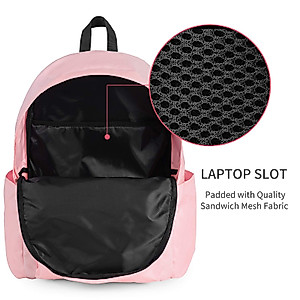 Vorspack Backpack Lightweight Backpack for College Travel Work for Men and Women - Pink