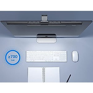 Quntis Computer Monitor Lamp, Screen Monitor Light Bar for Eye Caring, e-Reading LED Task Lamp with Auto-Dimming, Dimmable Lamp Bar, Touch Control, No Screen Glare Space Saving Home Office Desk Lamps