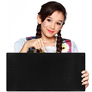 2 Pack Heavy-Duty Bar Mat Pad PVC Rubber Dish Drying Spill Matting for KTV Bar Glass Home (XL:24"x 12")