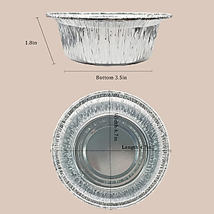 AIDUZETY 5" Foil Baking Pans with Lids - Perfect for Baking and Storing Food (30Pack)