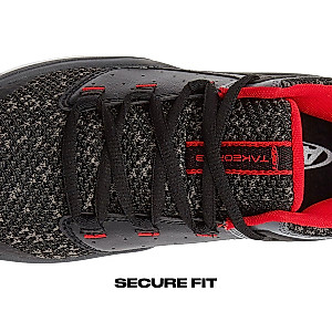 AND1 Takeoff 3.0 Girls & Boys Basketball Shoes, Boys High Top Sneakers - Black/Dark Grey/Red, 1 Little Kid