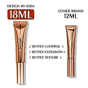 KYDA Contour Beauty Wand, Liquid Face Concealer Contouring with Cushion Applicator, High Coverage Natural Matte Finish, Lightweight Blendable Super Silky Cream Contour Stick, by Ownest Beauty-Medium