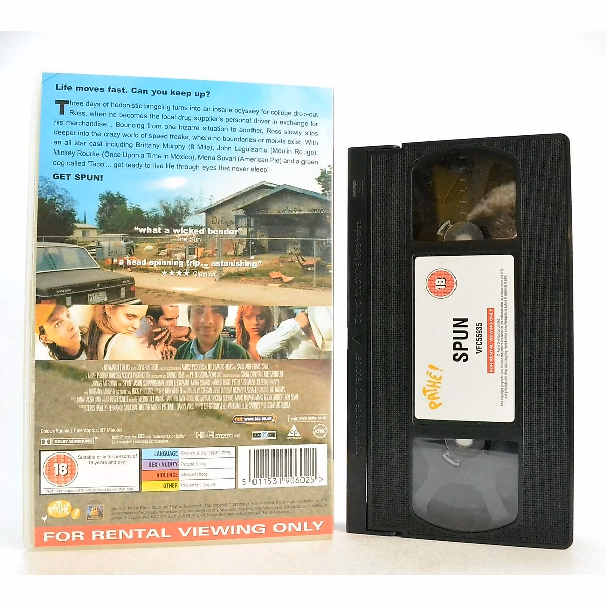 Spun (2002); [Jonas Akerlund] - Drug Subculture Drama - Mickey Rourke - Pal VHS