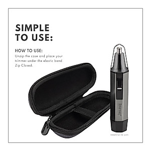 ToiletTree Products Travel Case for The Professional Water Resistant Heavy Duty Steel Nose Trimmer with LED Light. Trimmer Not Included (Case)