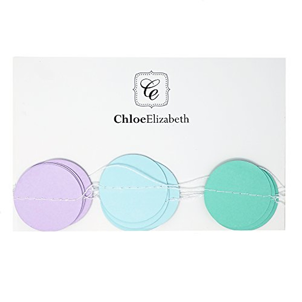 Circle Dots Paper Party Garland Streamer Backdrop (4-Pack, 10 Feet Per Garland, 40 Feet Total) - Unicorn Pastel