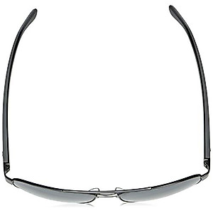 Polo Ralph Lauren Men's PH3122 Aviator Sunglasses, Matte Dark Gunmetal/Light Grey/Black Mirrored, 59 mm