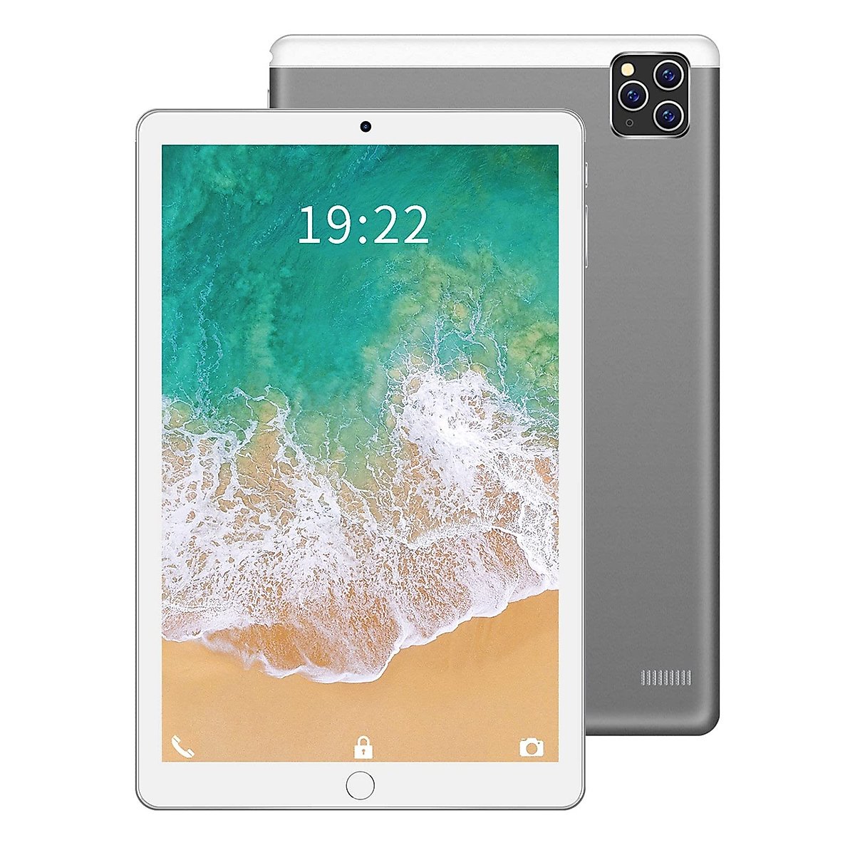 Tablet 10.1Inch Android 8.1 3G Phone Tablets with 16GB Storage Dual Sim Card 2MP Camera WiFi Bluetooth GPS Quad Core HD Touchscreen Support 3G Phone Compatible with Ipads Tablets (Silver, One Size)