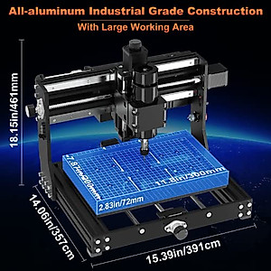 500W CNC Machine for Metal, 3020 CNC Router Machine for Stainless Steel Acrylic PCB PVC Wood Carving Milling Engraving, Linear Guideway Structure Engraver with Working Area 11.8 x 7.9 x 2.9"