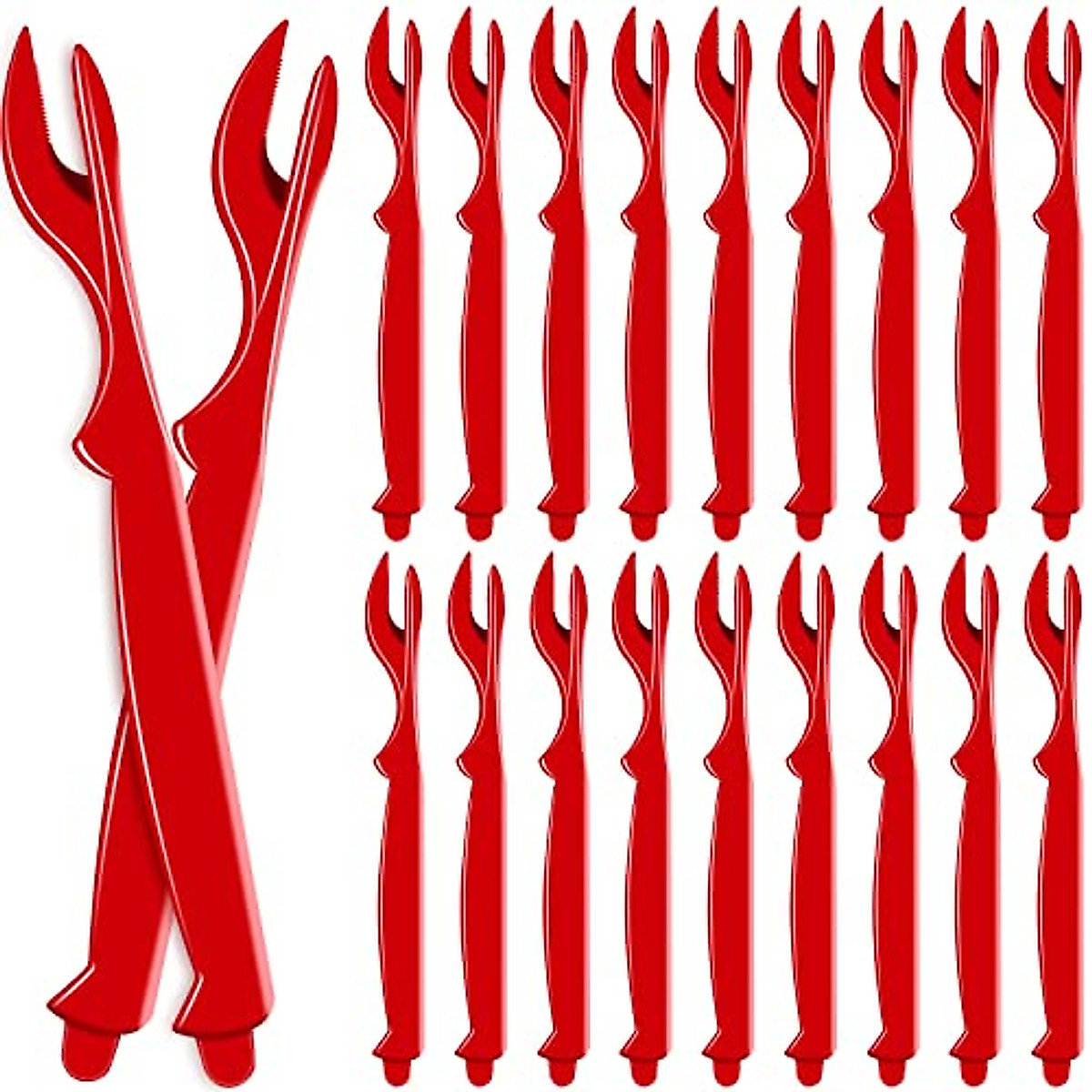 20Pcs Crab Legs Crackers - Crackers Picks Tools Set for Lobster, Crab, Crawfish, Prawns, Shrimp, Easy Opener Shellfish picks knife, Seafood Tools with Bag