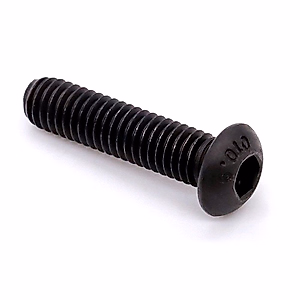 Glvaner M10-1.5 x 40mm (10 pcs) Button Head Socket Cap Screws Bolts, Black Oxide Finish, 10.49 Grade Alloy Steel, Full Thread, Allen Hex Drive