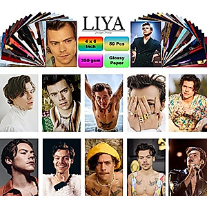 LIYA 50 PCS Harry Styles Aesthetic Wall Collage Kit - 4x6 inch - Harry Styles Poster, Harry Styles Merch, Trendy Poster Wall Art Wall Decor for Teen Boys Girls Women Room Bedroom Dorm Dormitory Merh Merchandise Birthday Gifts by LIYA Design Prints (Harry