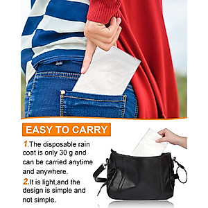 JaGely 120 Pack Disposable Rain Ponchos for Adults Bulk Emergency Travel Essential Family Pack Operation Raincoat with Hood(Clear)