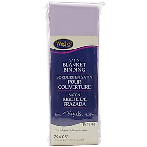 Wrights Single Fold Satin Blanket Binding 2" X4-3/4yd, Lavender