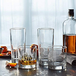 Libbey Cut Cocktails Passage Tumbler Glasses, 15.75-ounce, Set of 4