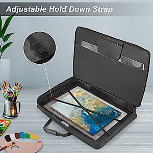 1st Place Products Premium Art Portfolio Case - 24" x 36" - Soft Sided - Foldable - Waterproof & Tear Resistant - Artwork, Photography, Sketch, LCD, Monitor, Solar Panel - Shoulder Straps & Handles