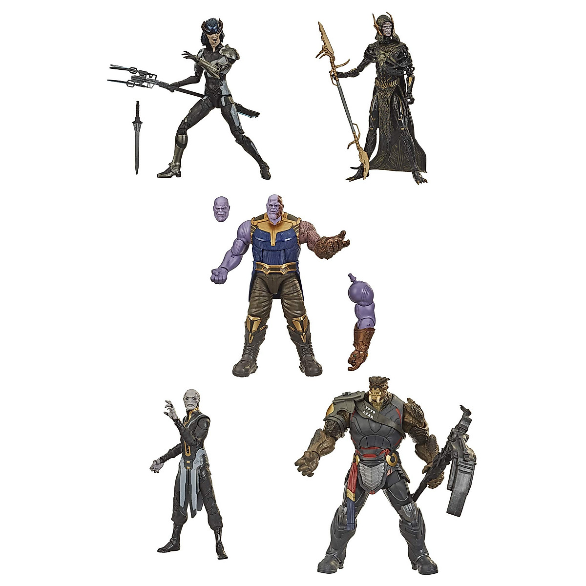 Marvel Legends Series Toys 6-Inch Collectible Action Figure 5-Pack The Children of Thanos, 5 Figures, Premium Design