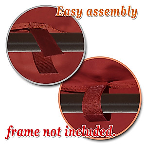 Strong Camel 5FT x 8FT Double Tiered Replacement Canopy Outdoor Grill BBQ Grill Gazebo Replacement Canopy Roof (Burgundy)